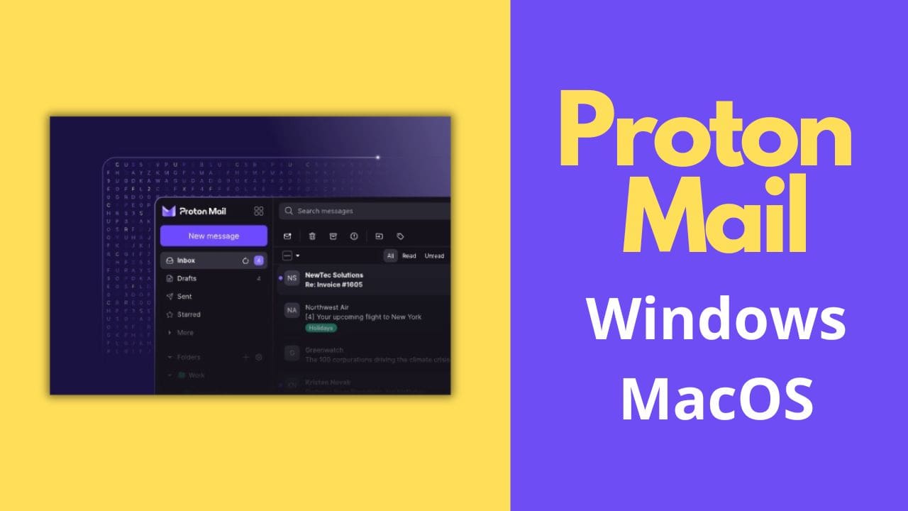 Disponibile Proton Mail per Windows e Mac